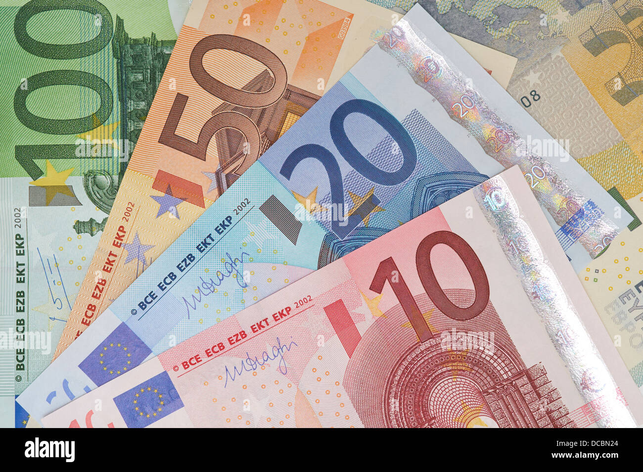 European Bank notes, Euro currency from Europe, Euros Stock Photo - Alamy