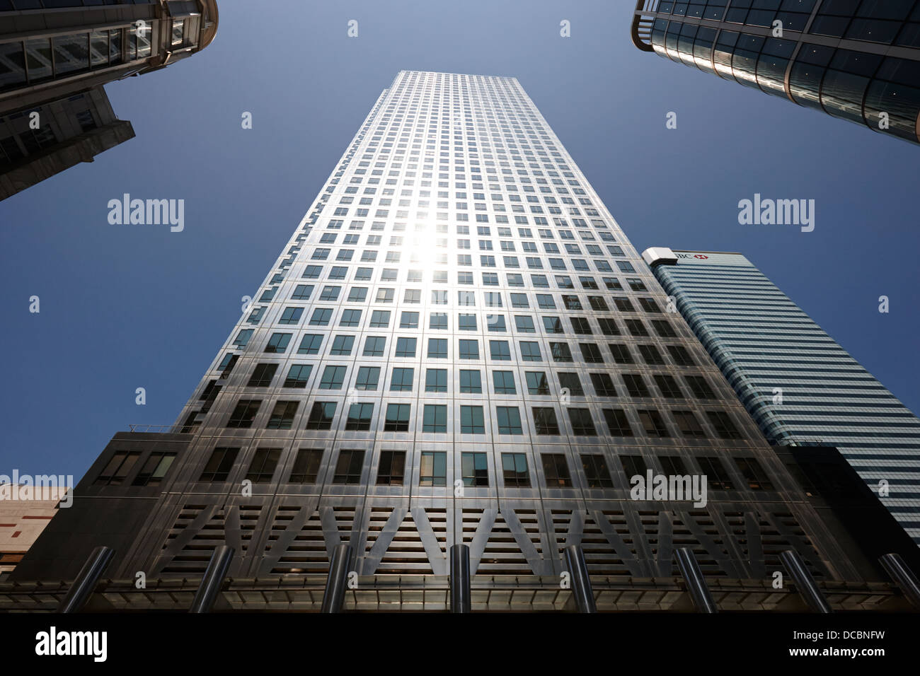 one canada square skyscraper in canary wharf London England UK Stock ...