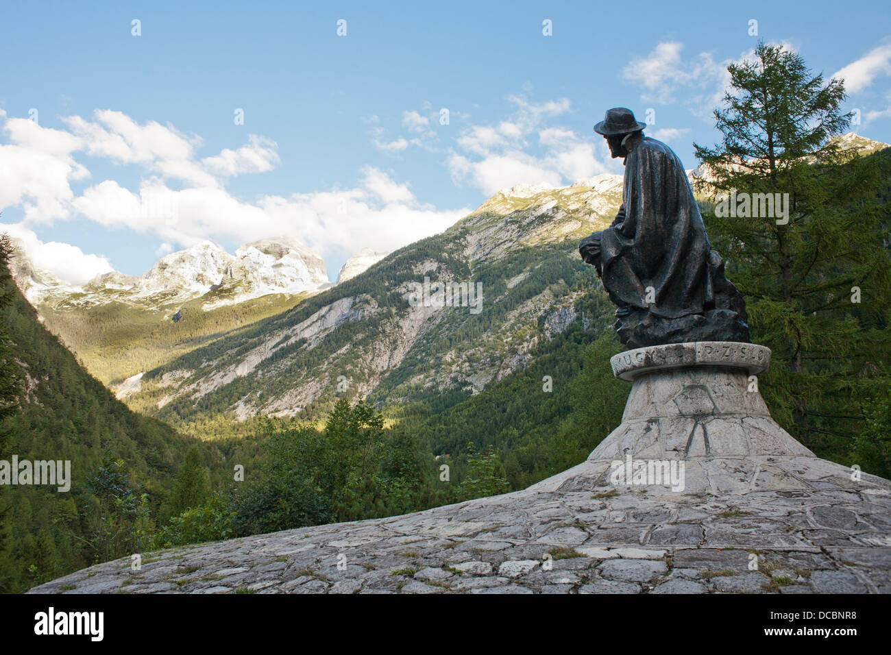 Statue of Julius Kugy, Julian Alps Slovenia Stock Photo - Alamy