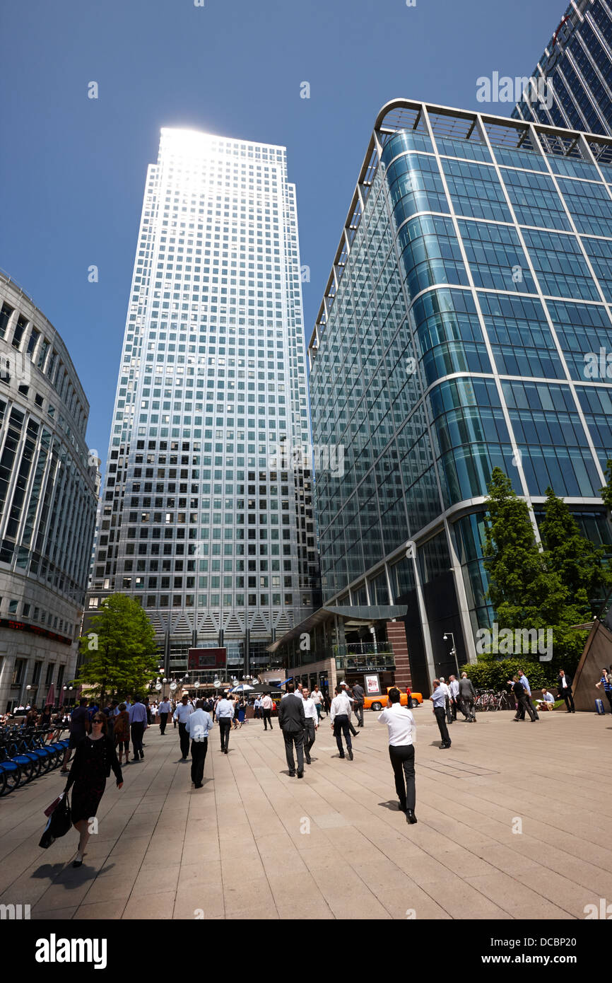 one canada square skyscraper in canary wharf London England UK Stock ...