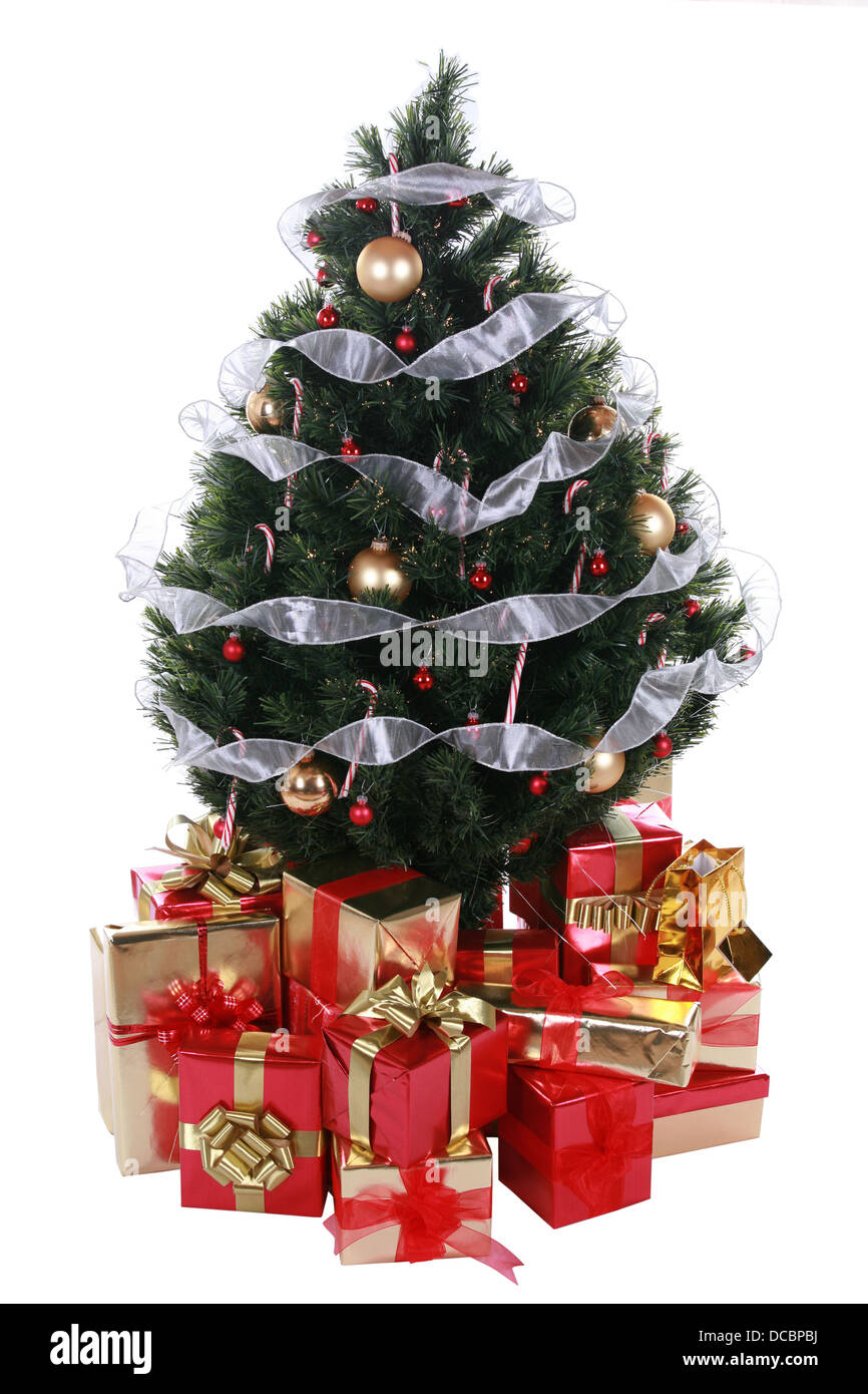 Christmas tree presents Cut Out Stock Images & Pictures - Alamy