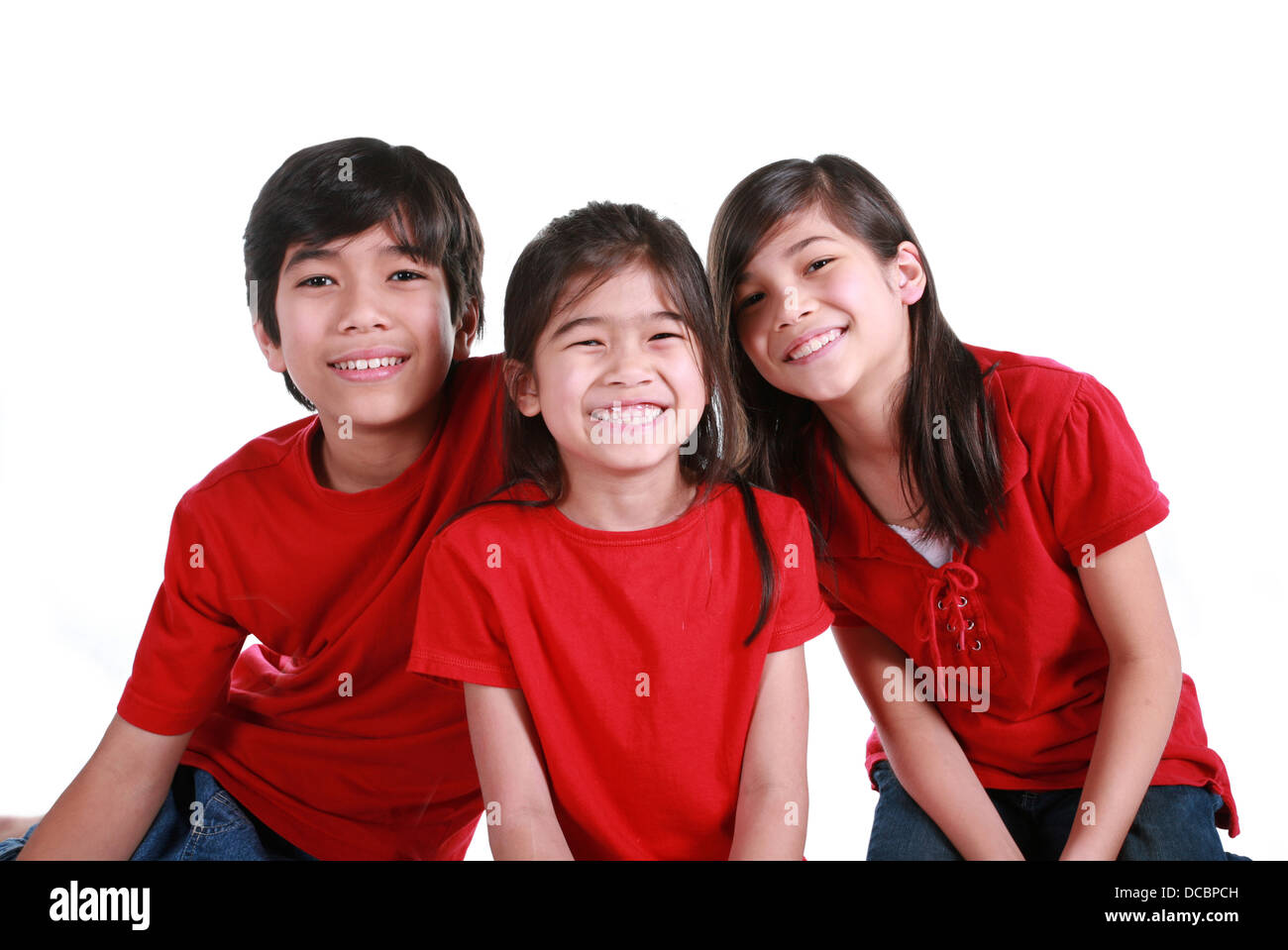 Three biracial boys hi-res stock photography and images - Alamy