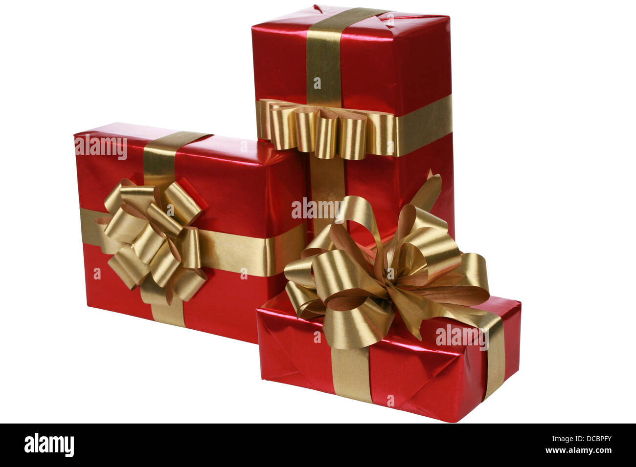 Elegant red presents Stock Photo - Alamy