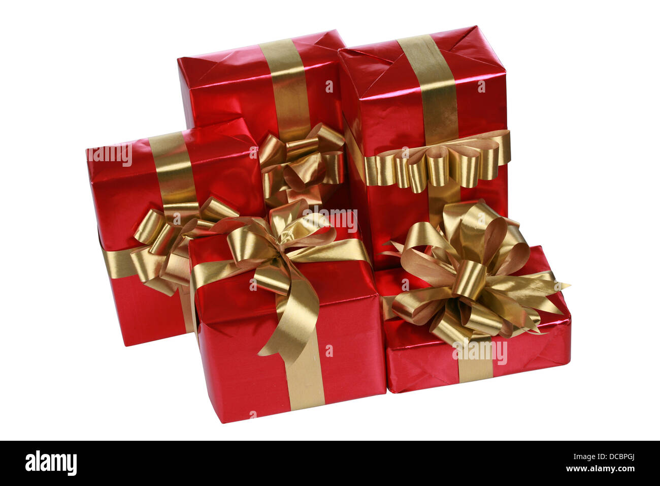 Elegant red presents Stock Photo - Alamy