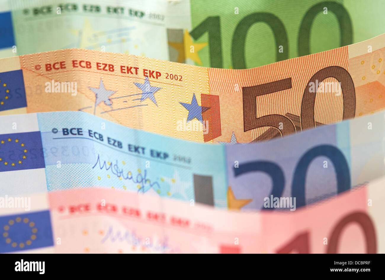 European Bank notes, Euro currency from Europe, Euros Stock Photo - Alamy