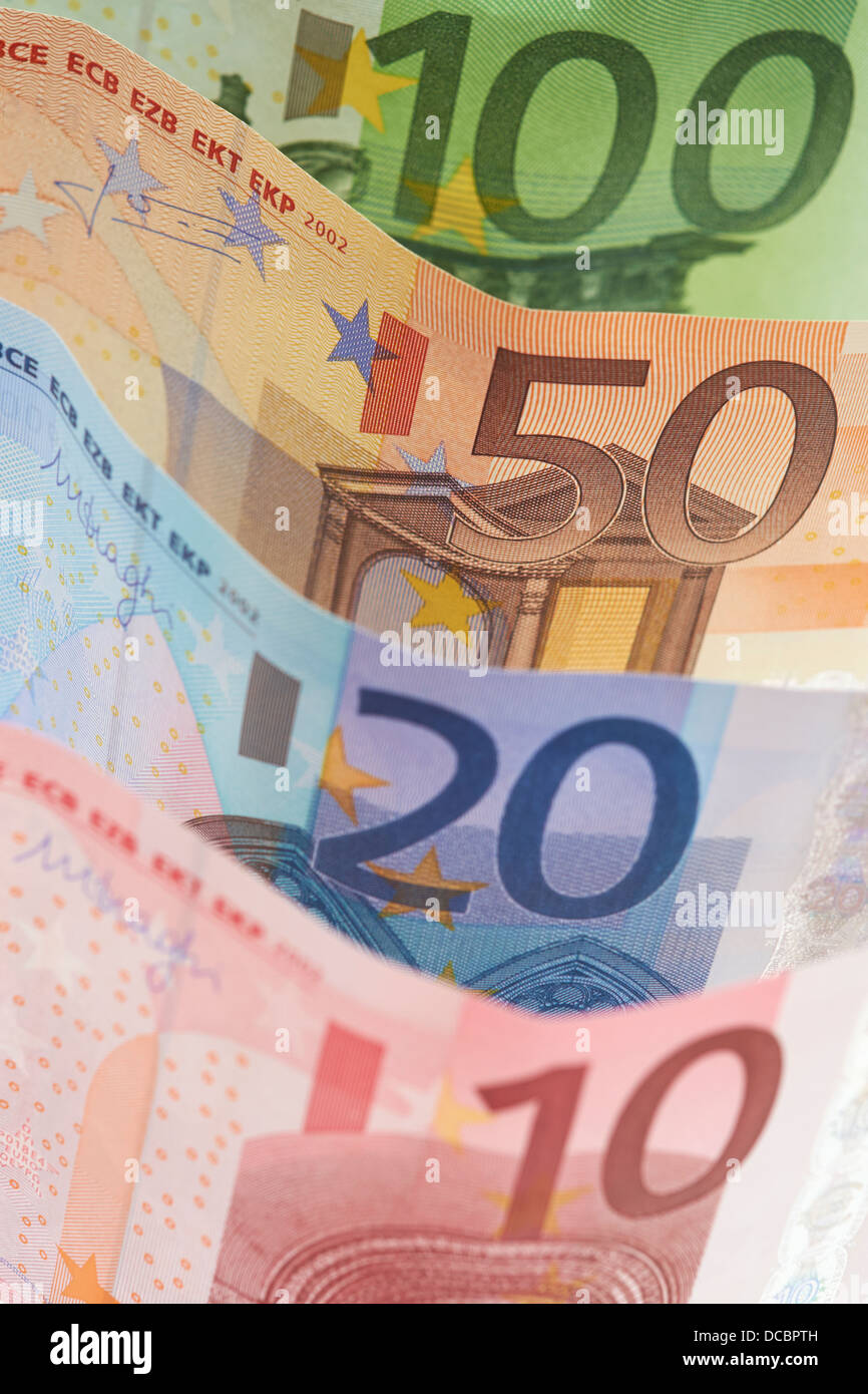 European Bank notes, Euro currency from Europe, Euros Stock Photo - Alamy