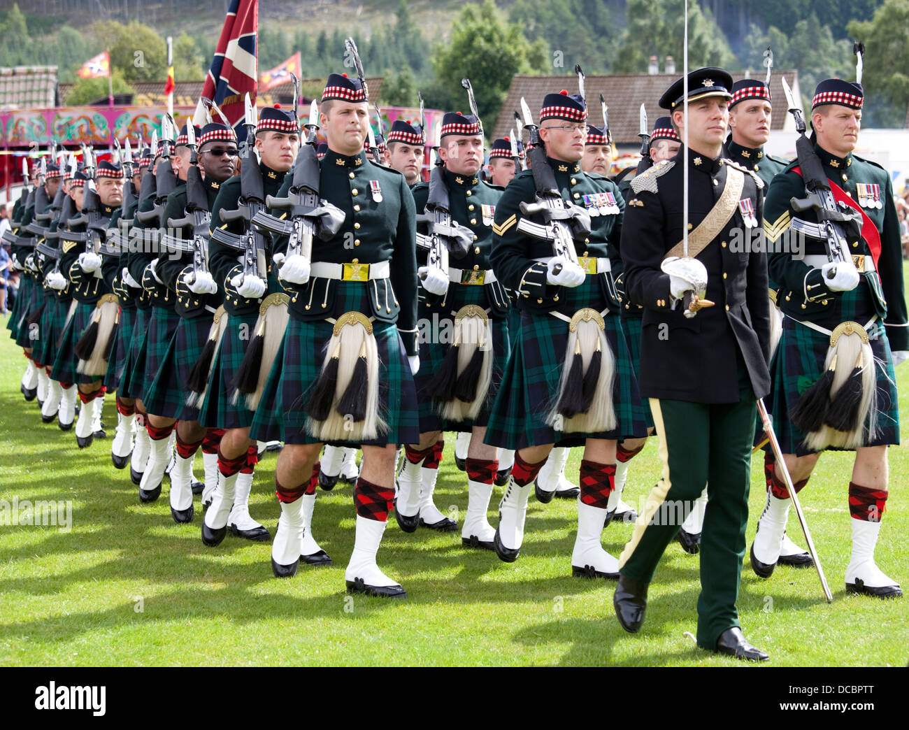 Ballater, Scotland - August 8th, 2013: The Royal Regiment parading at ...