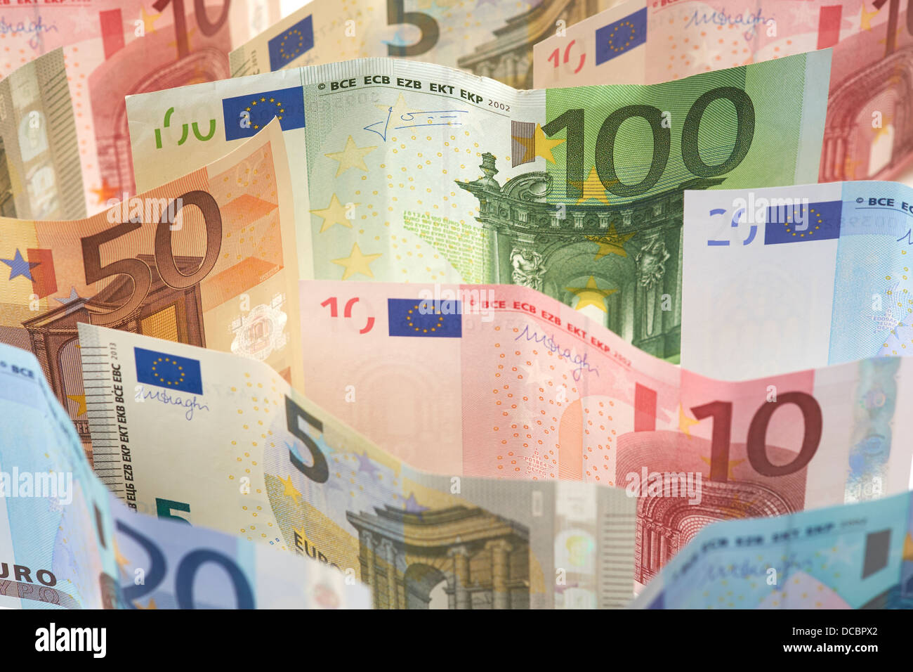 European Bank notes, Euro currency from Europe, Euros Stock Photo - Alamy