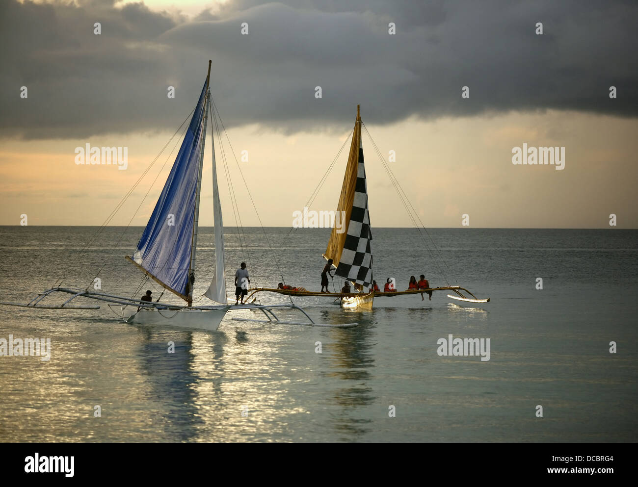 Two sailing boat Stock Photo - Alamy