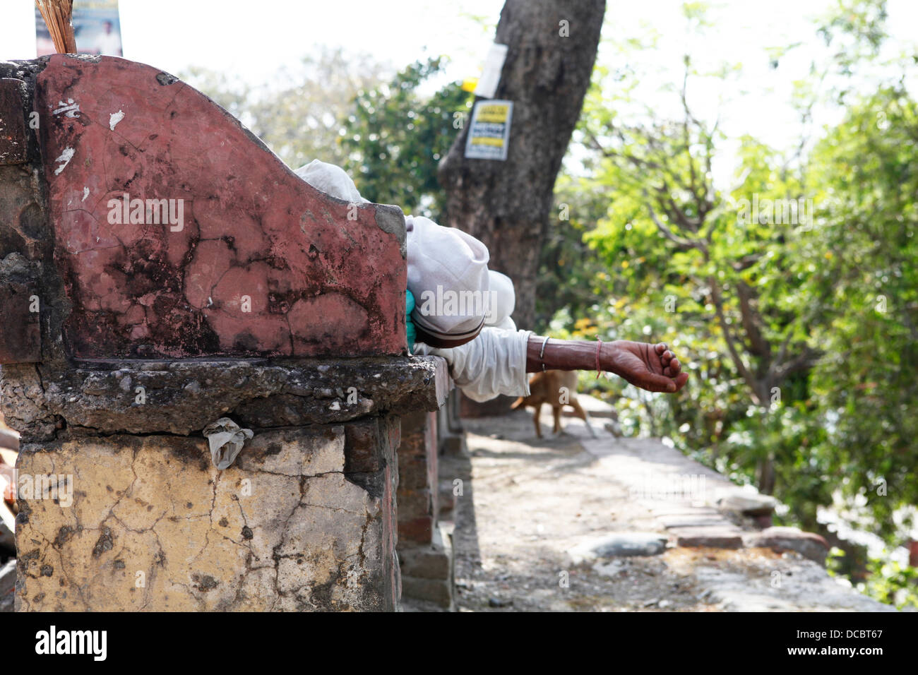 Homeless indian man sleeping on hi-res stock photography and images - Alamy
