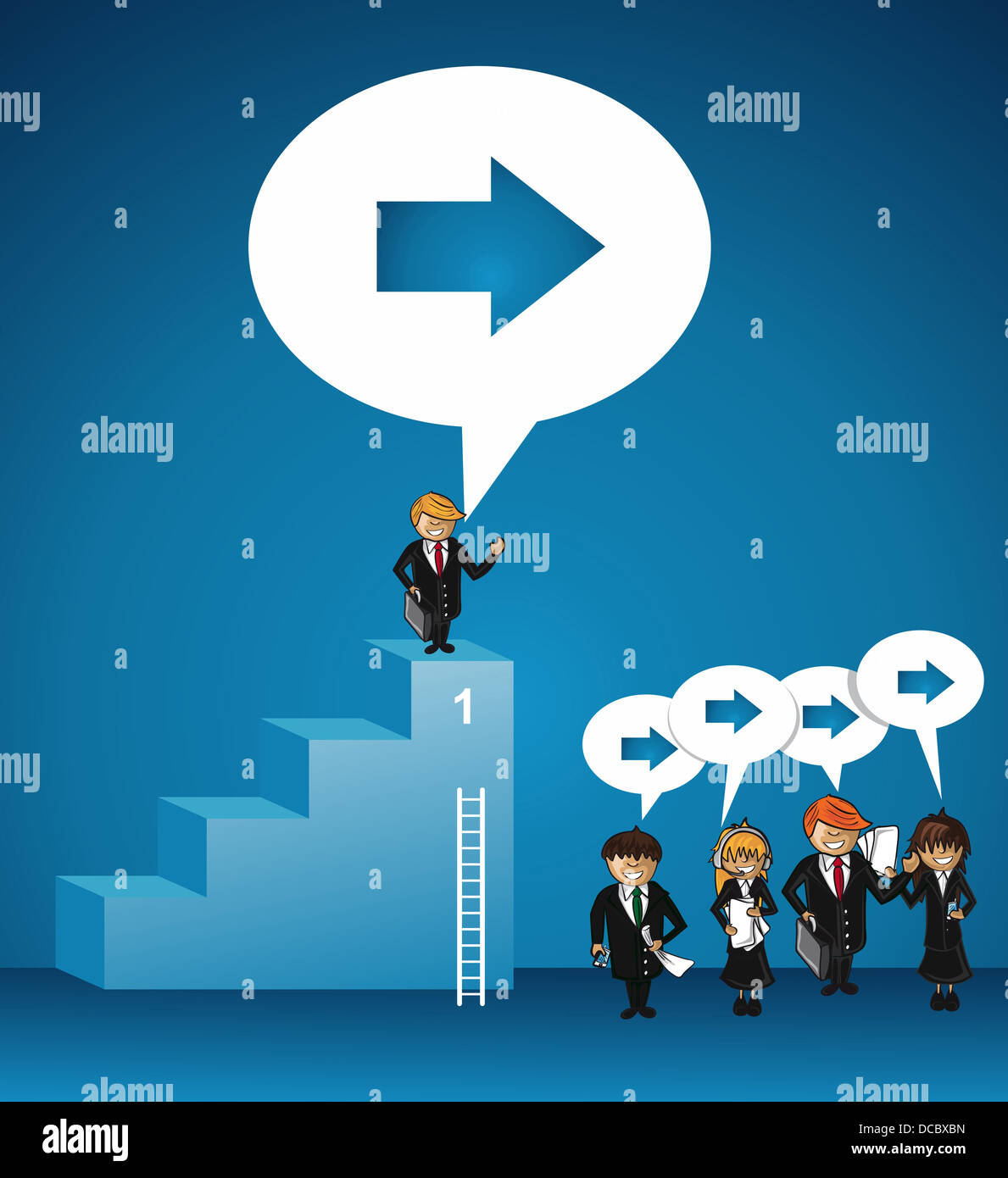 Business leadership cartoon people hi-res stock photography and images ...