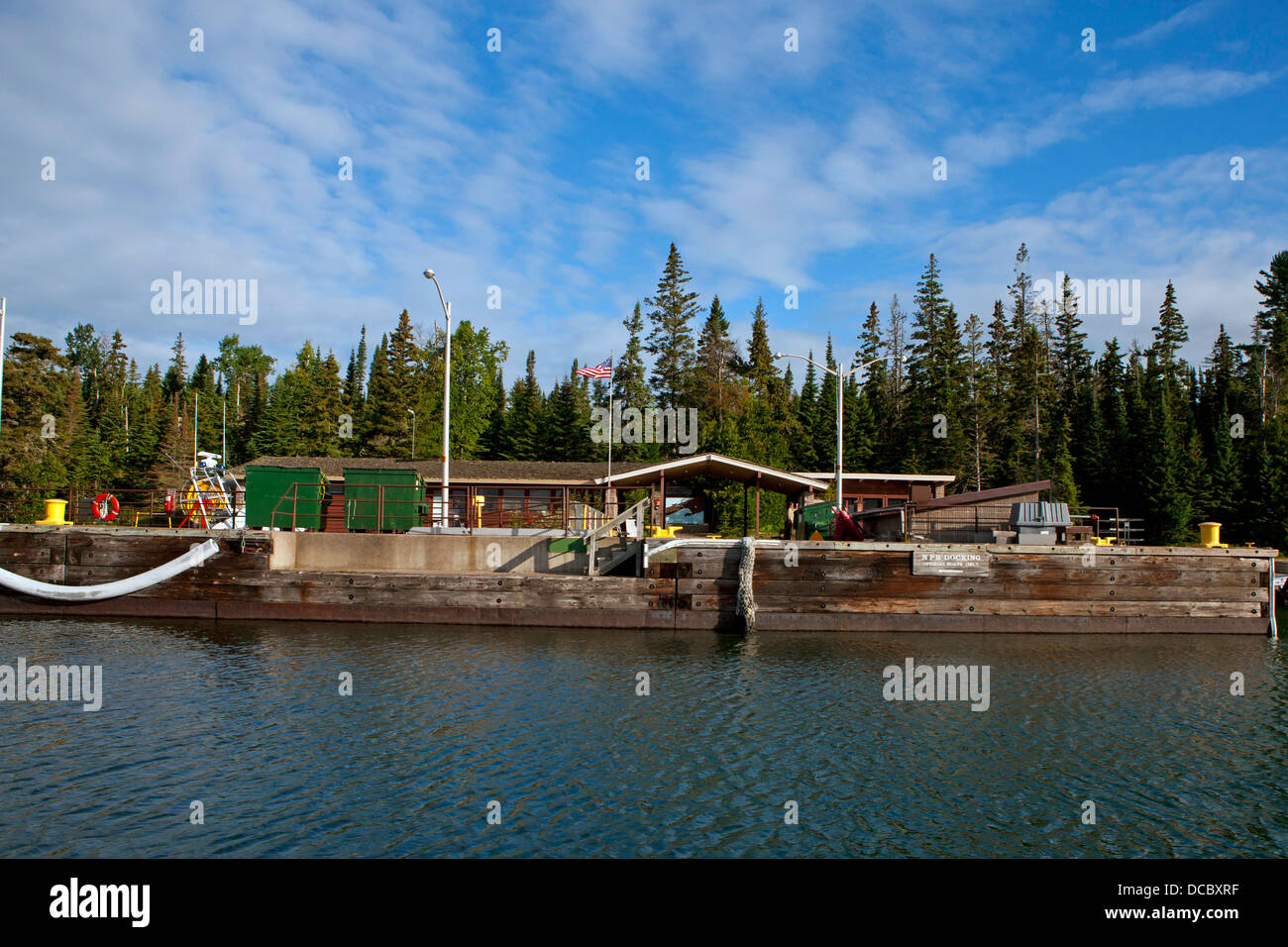 National Park Service welcome center and docks at Rock Harbor, Isle ...