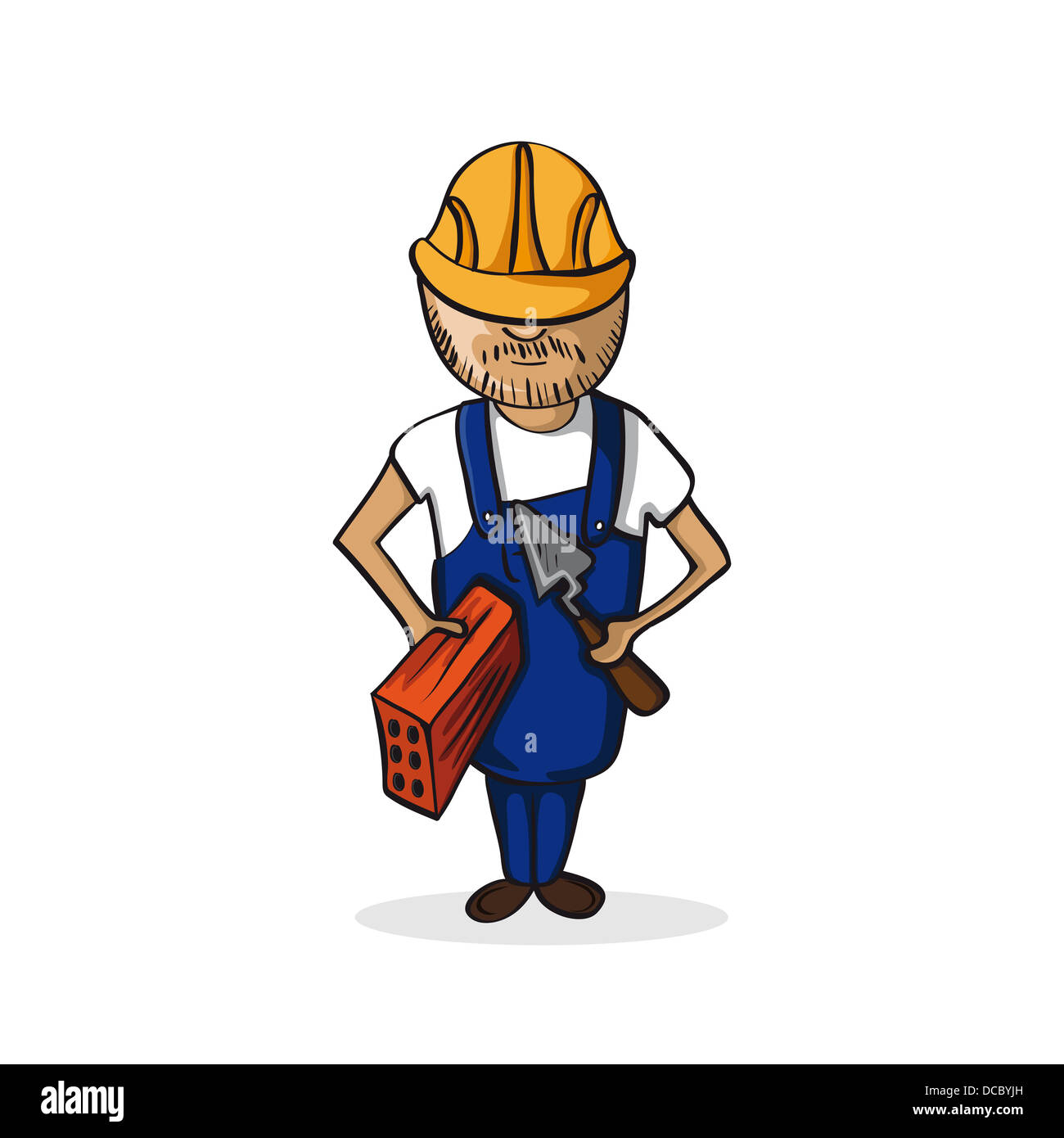 Professional career construction man work success illustration. Vector ...
