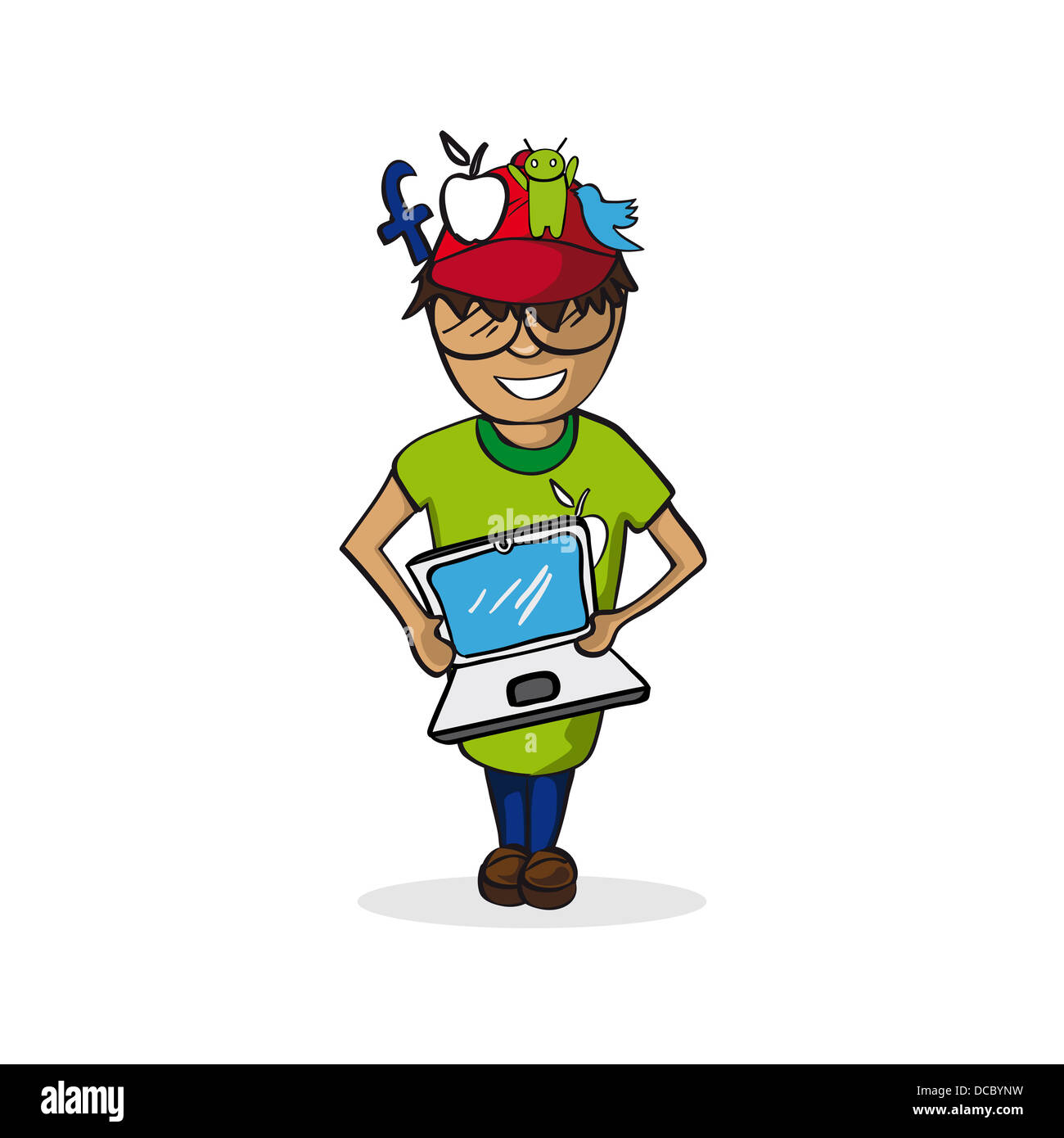 Cartoon social media work hi-res stock photography and images - Alamy