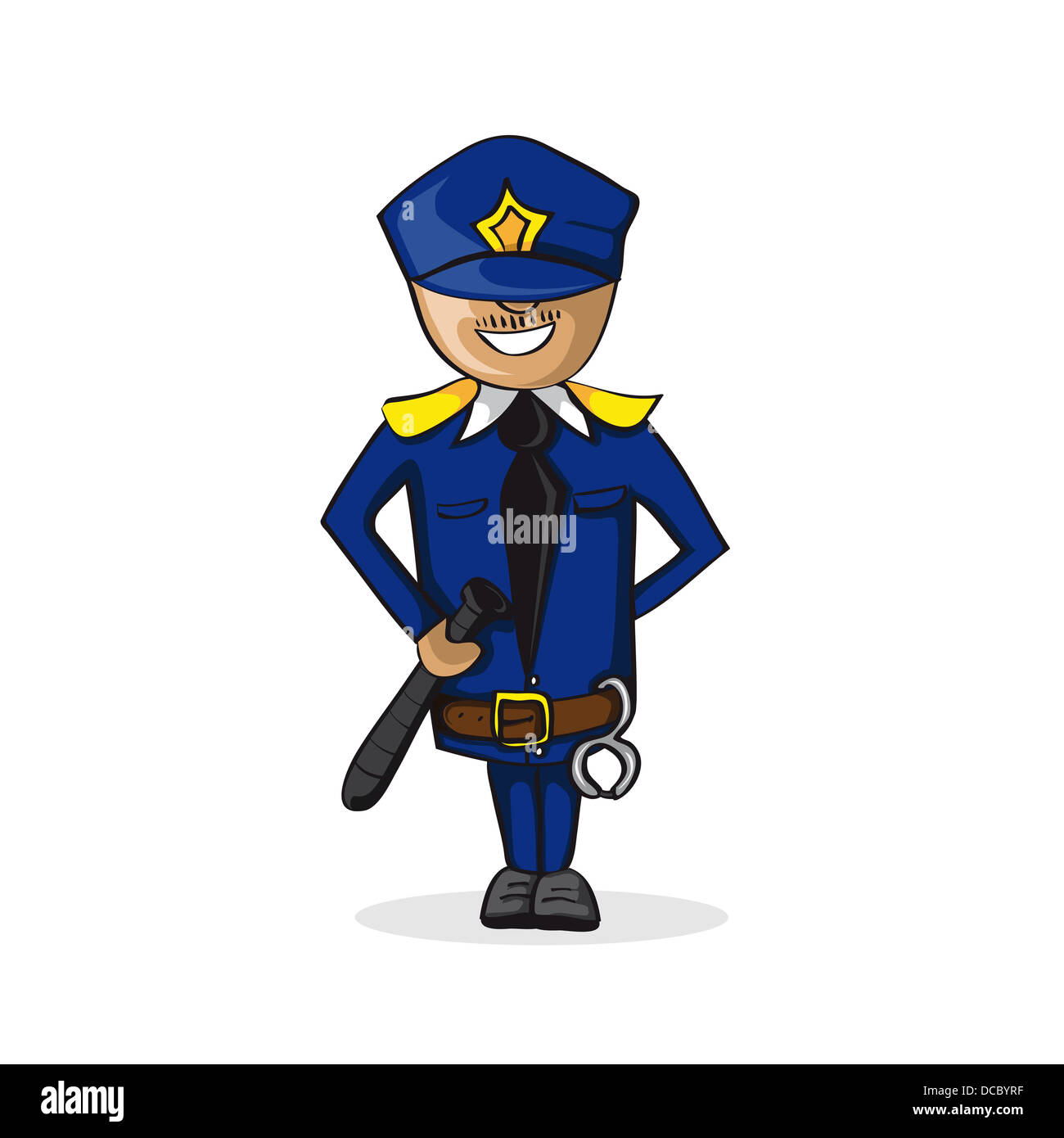 Illustration cute cartoon policeman hi-res stock photography and images ...