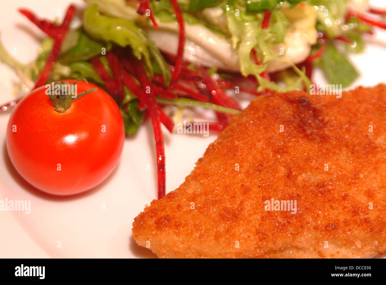 fish filet with fresh salad Stock Photo - Alamy