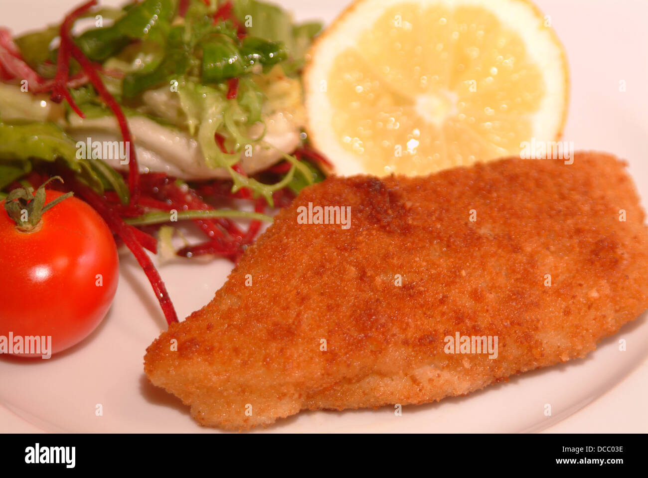 fish filet with fresh salad Stock Photo - Alamy