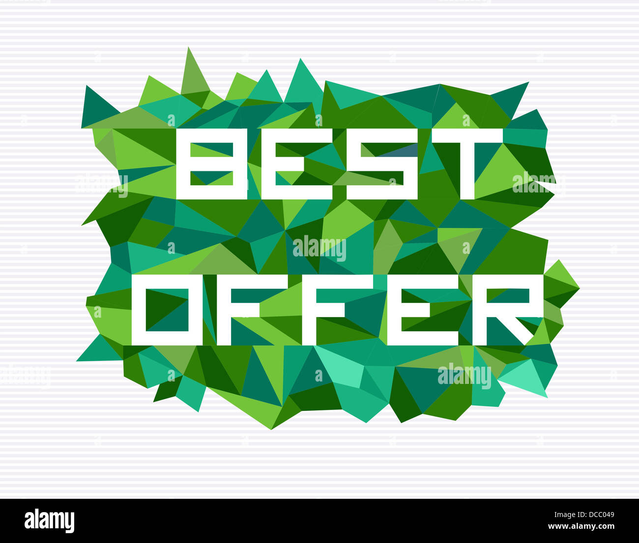 Best offer flat text quote over modern low poly triangle composition ...