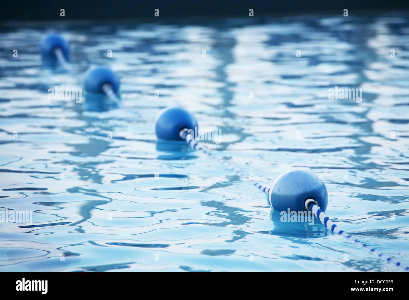Blue water buoys in pool Stock Photo - Alamy
