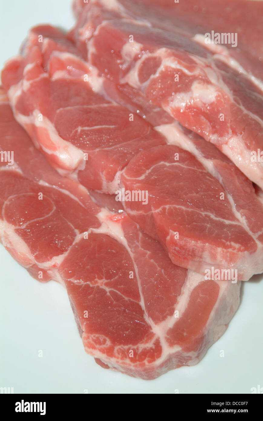 Boneless Pork Rib Steak Stock Photo - Alamy