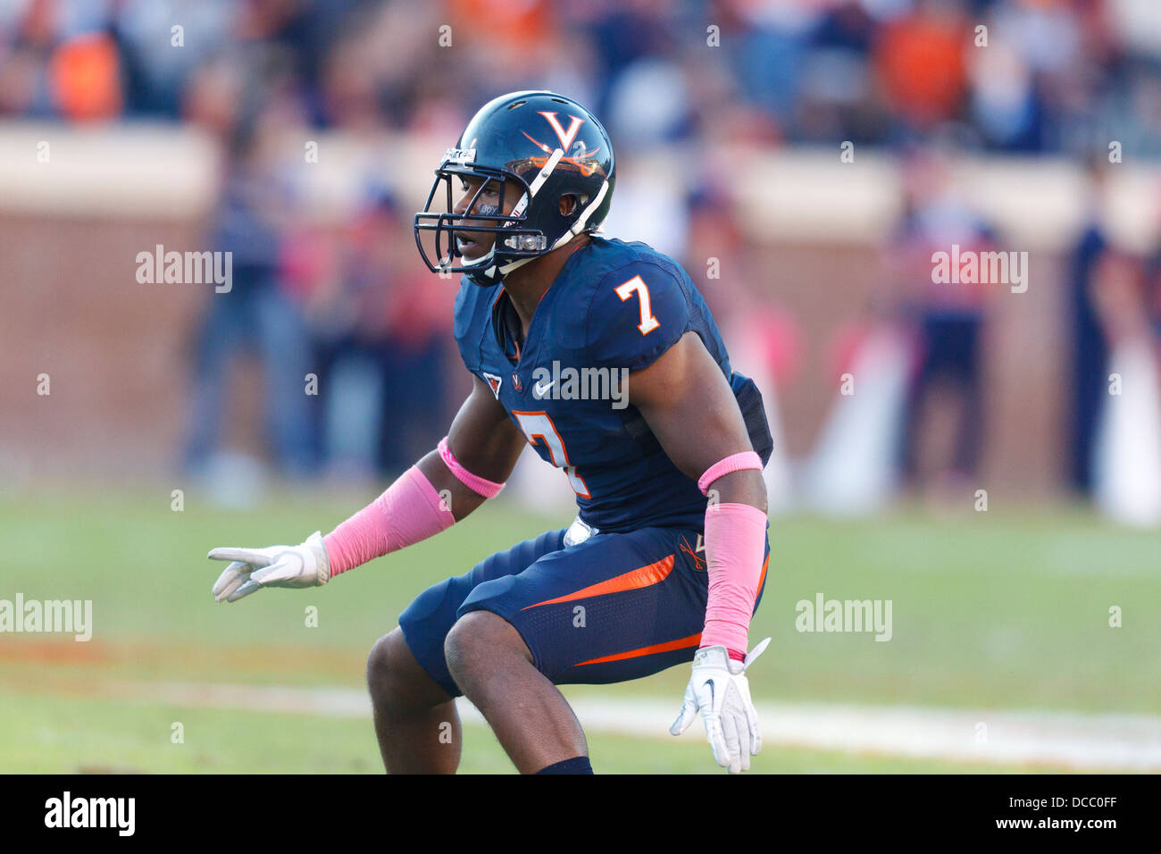 Virginia Cavaliers safety Corey Mosley (7) during a play against the ...
