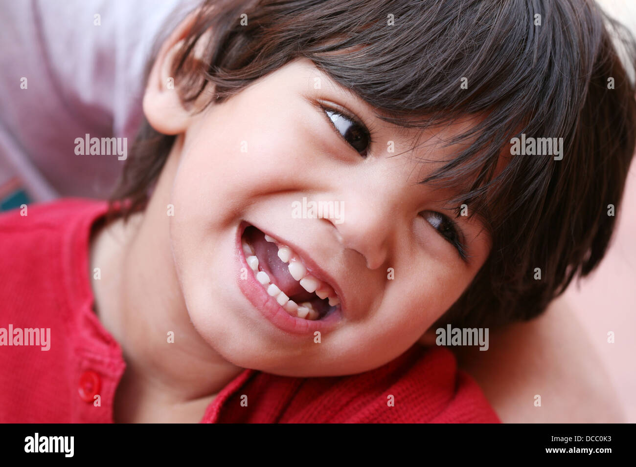Little boy smiling happily Stock Photo - Alamy