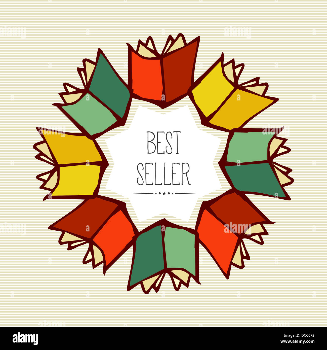 Vintage flower book best seller poster illustration. Vector file ...