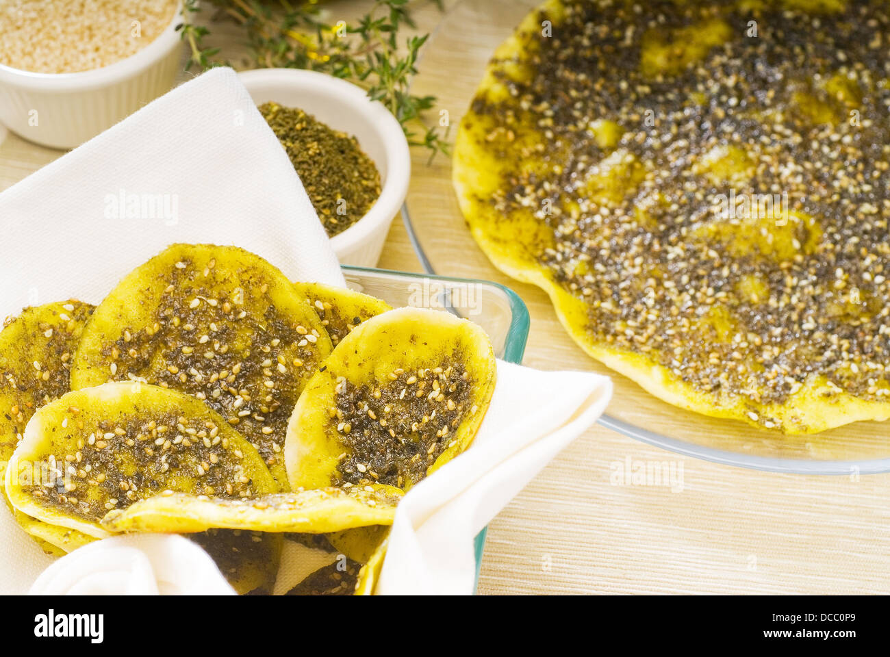 lebanese manouche or manoushe Stock Photo - Alamy