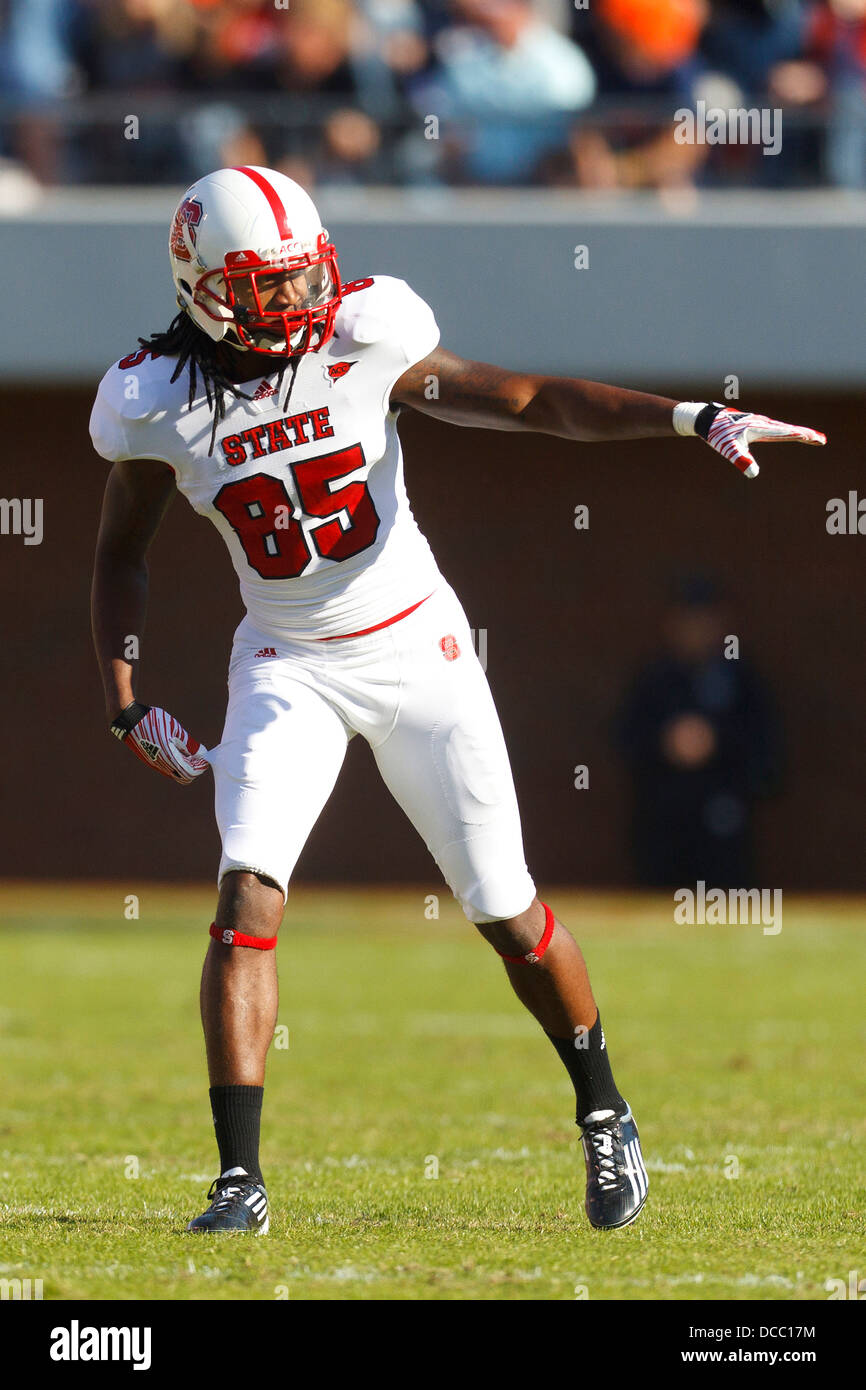 North Carolina State Wolfpack wide receiver Steven Howard (85) lines up ...