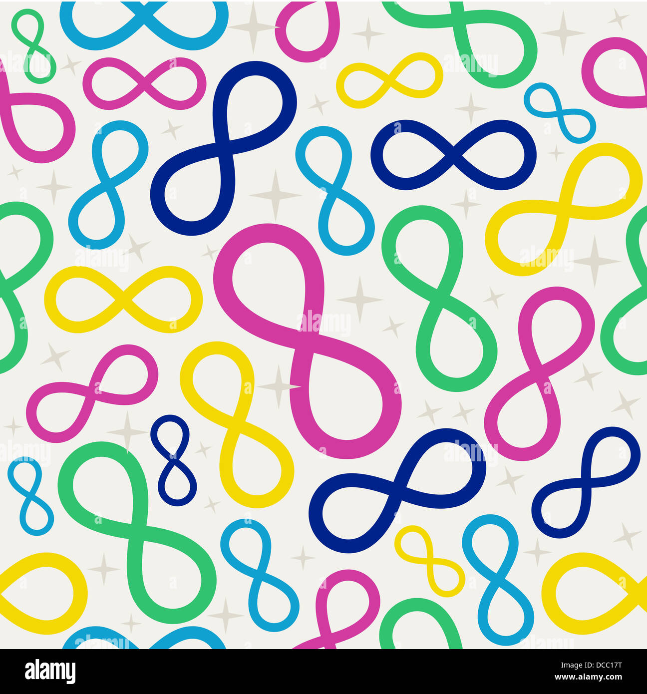 Infinity icons, seamless pattern background. Vector file layered for ...