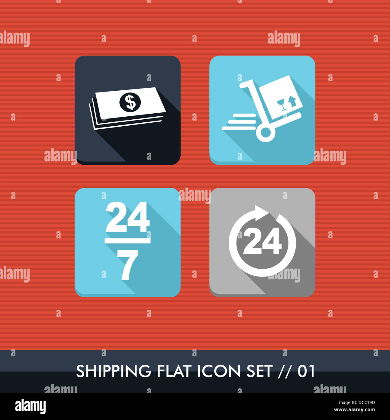 Colorful Shipping flat icon set, payment delivery purchase web app ...