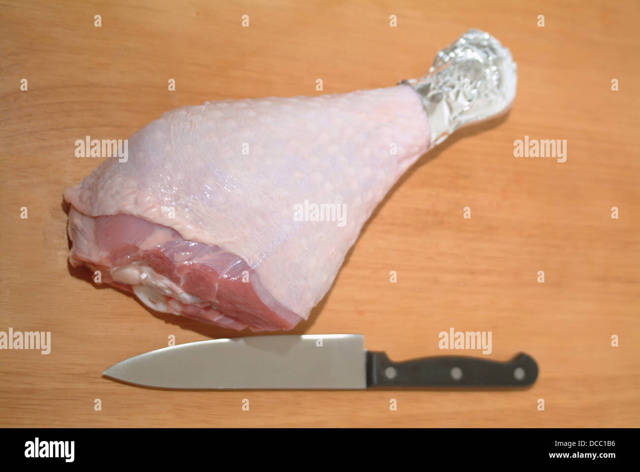 turkey leg ready for the pan Stock Photo - Alamy