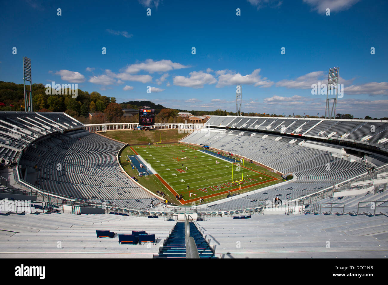 General view of Scott Stadium before the game between the Virginia ...