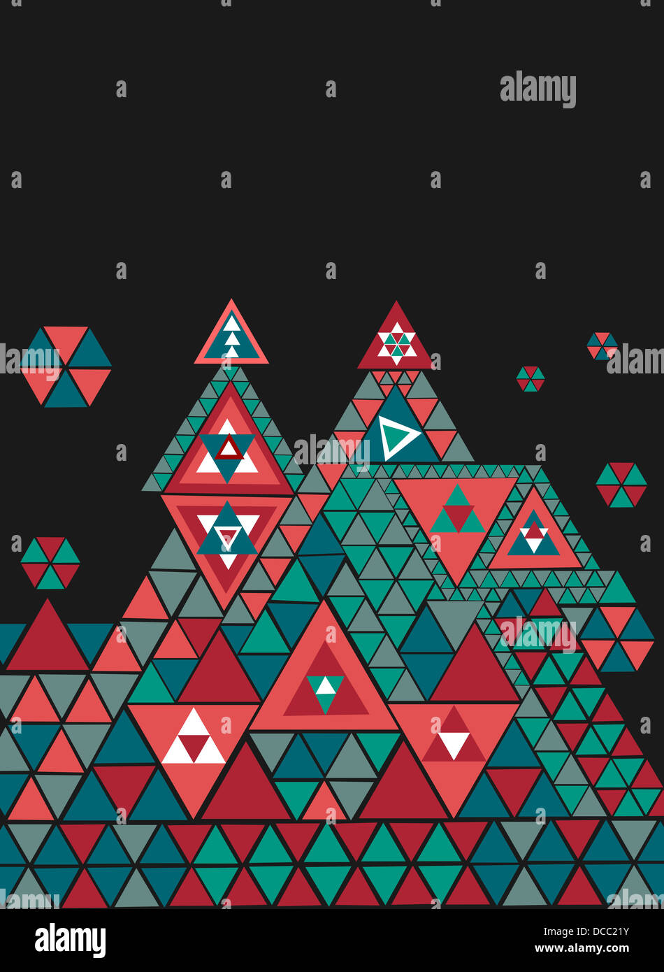 Trendy colorful triangles illustration. Vector file layered for easy ...