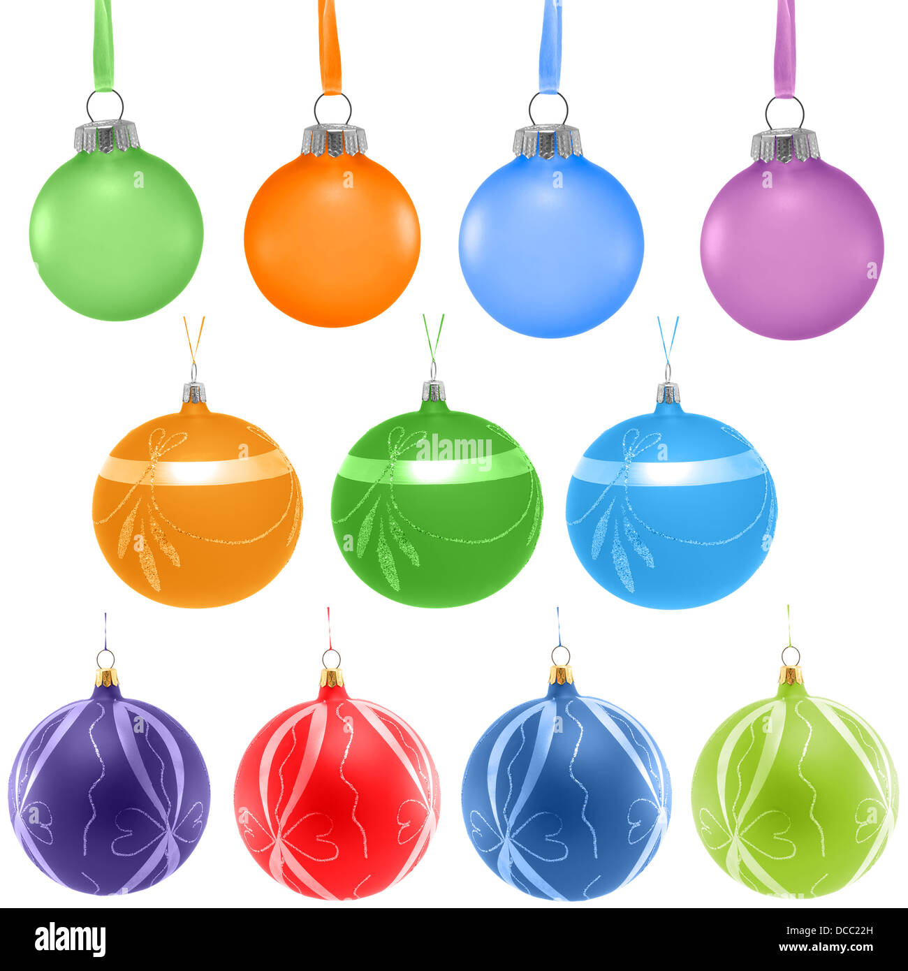 Christmas bauble set Cut Out Stock Images & Pictures - Alamy