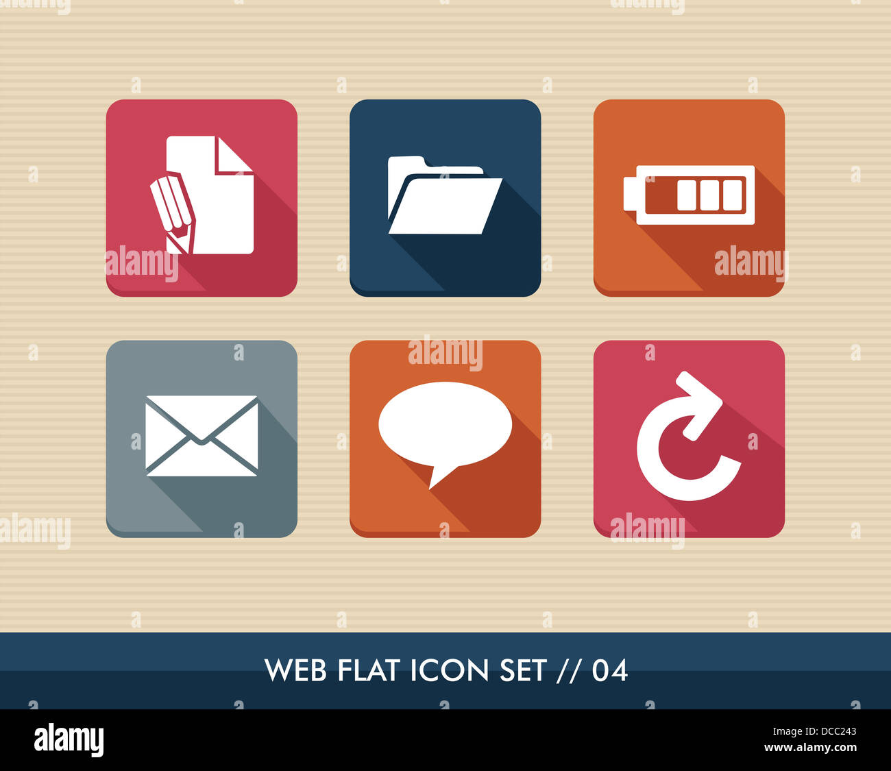 Web applications flat icon set, social media messaging elements. Vector ...