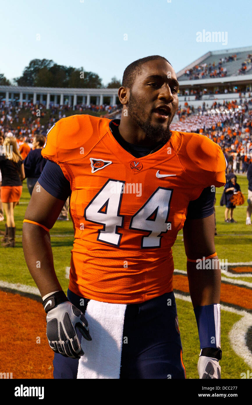 Virginia Cavaliers linebacker Henry Coley (44) leaves the field after ...