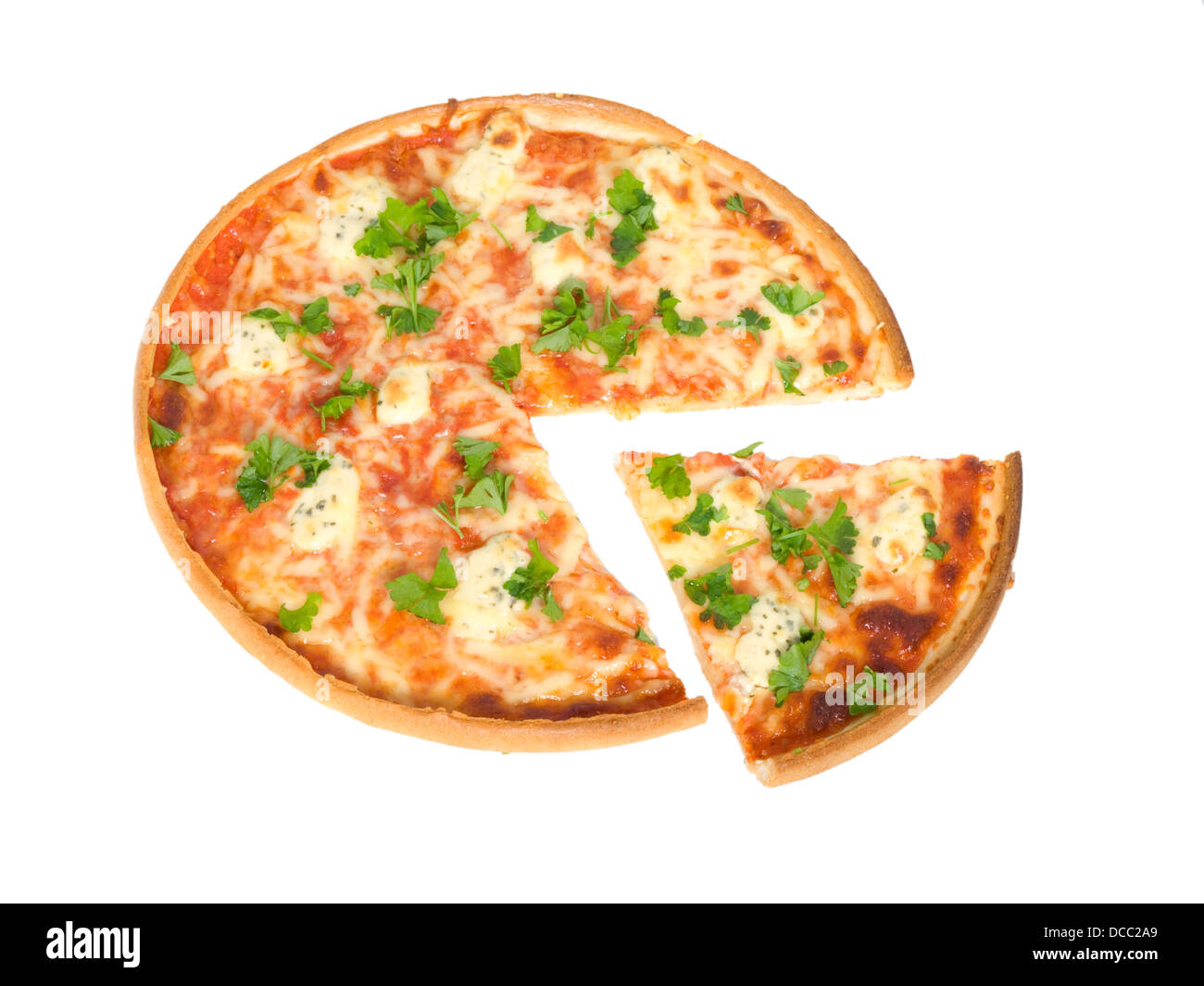Pizza on white background Stock Photo - Alamy