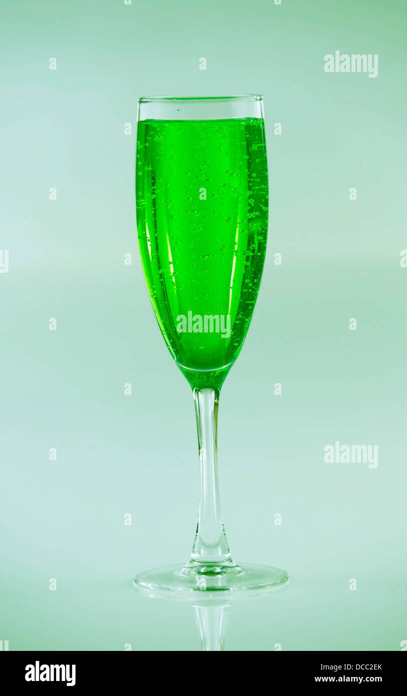 Green drink in glass Stock Photo - Alamy