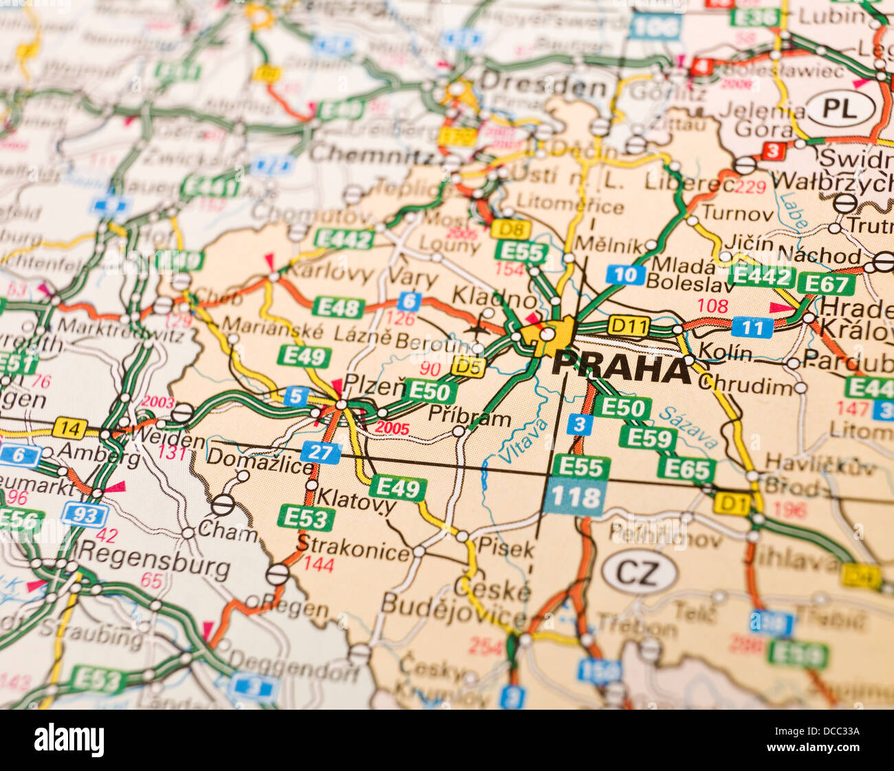 Map of praha hi-res stock photography and images - Alamy