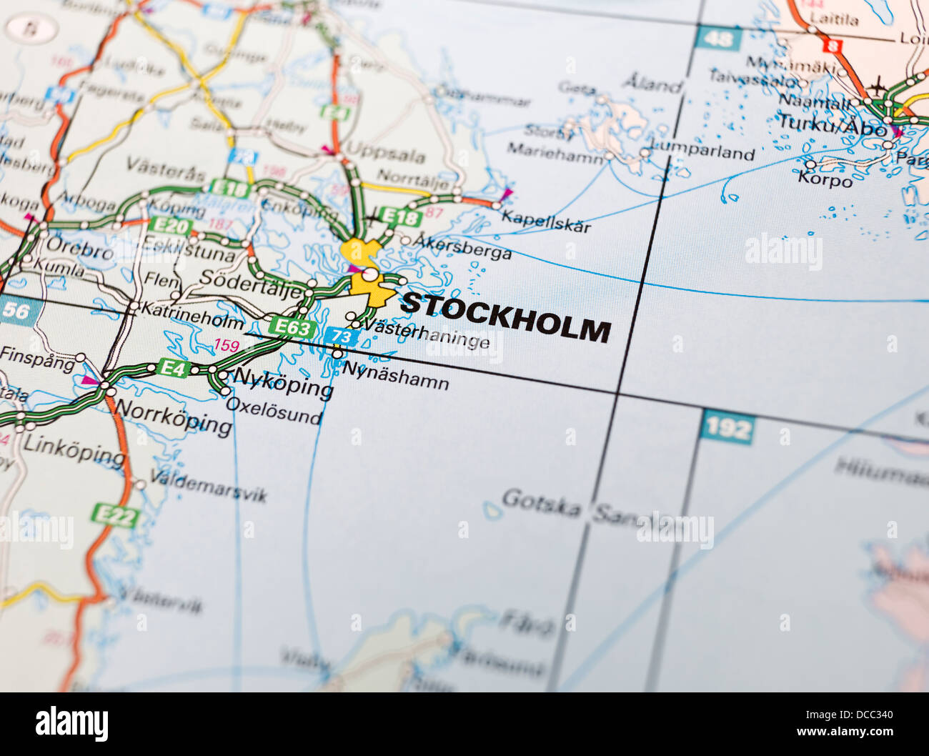Map of Stockholm Stock Photo - Alamy
