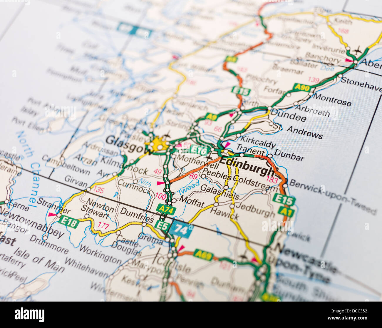 Map of Edinburgh Stock Photo - Alamy