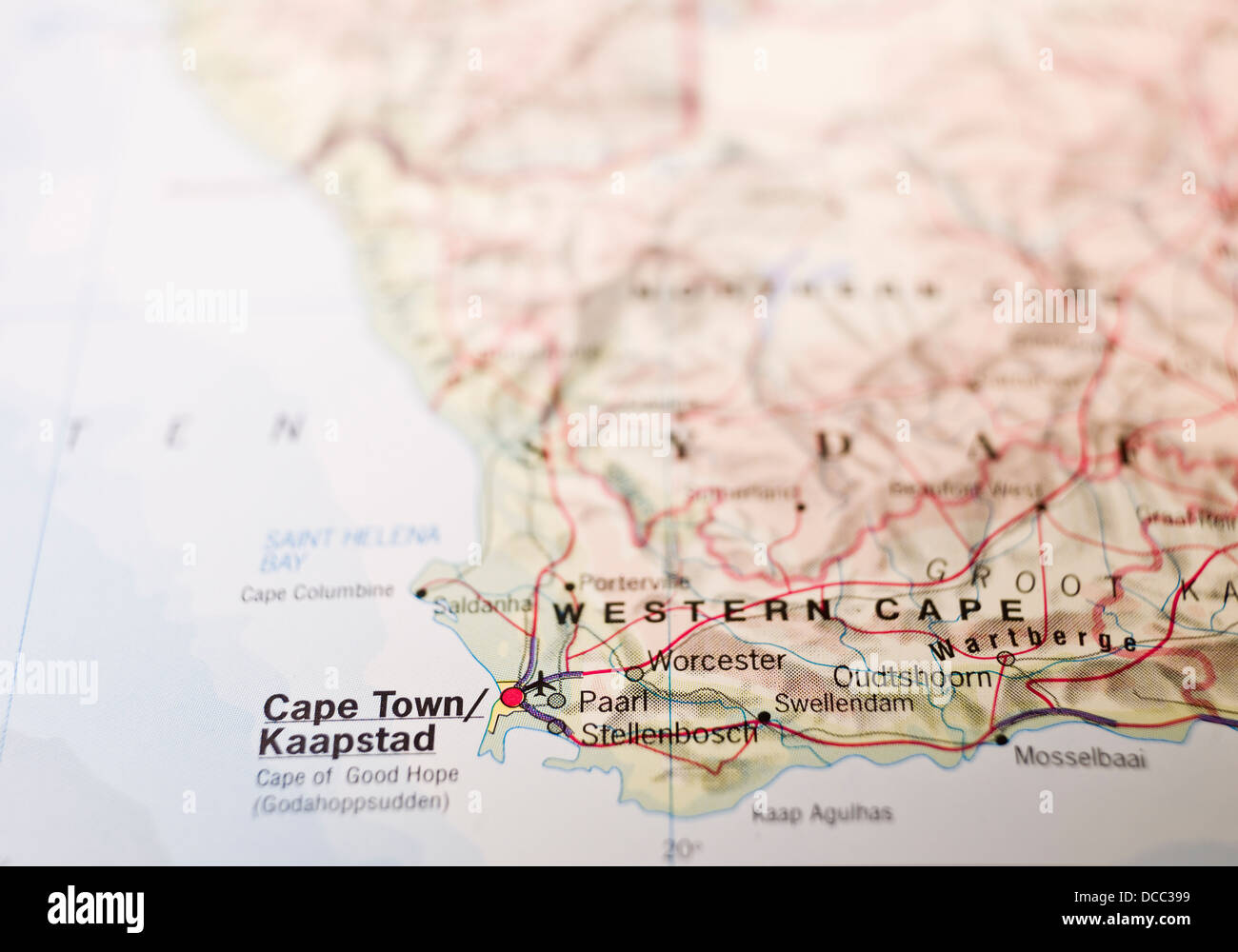 Map of Cape Town Stock Photo - Alamy