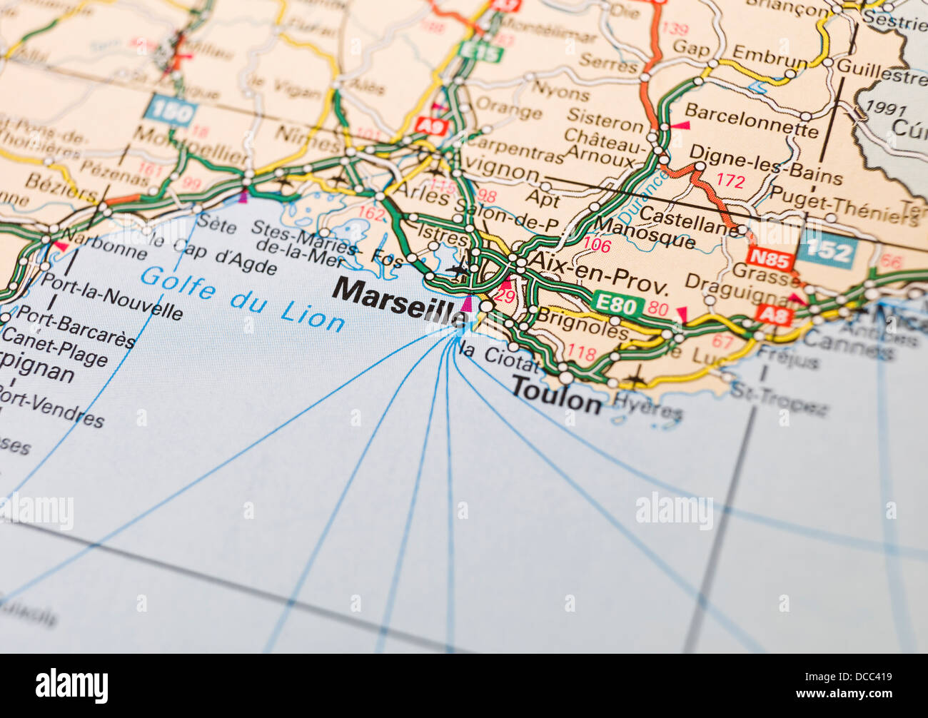 Map of Marseille Stock Photo - Alamy