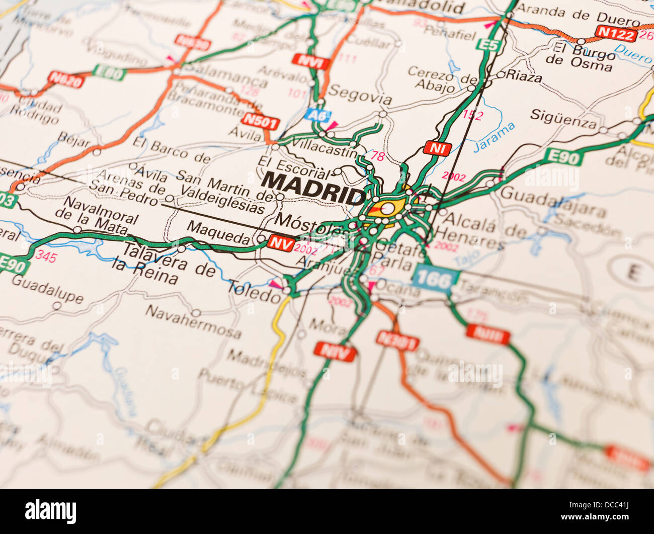 Map of Madrid Stock Photo - Alamy