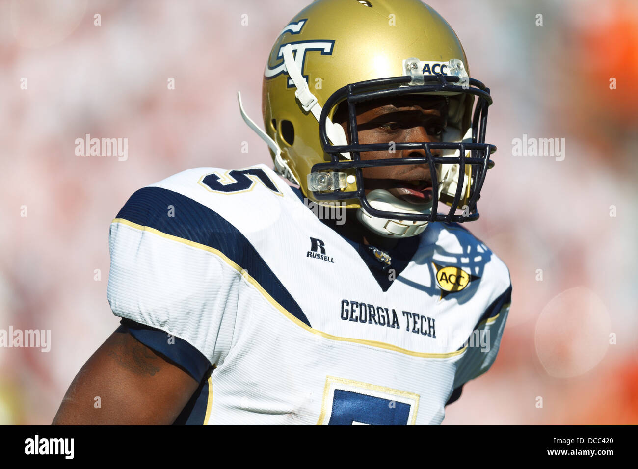 Georgia Tech Yellow Jackets wide receiver Stephen Hill (5) before a ...