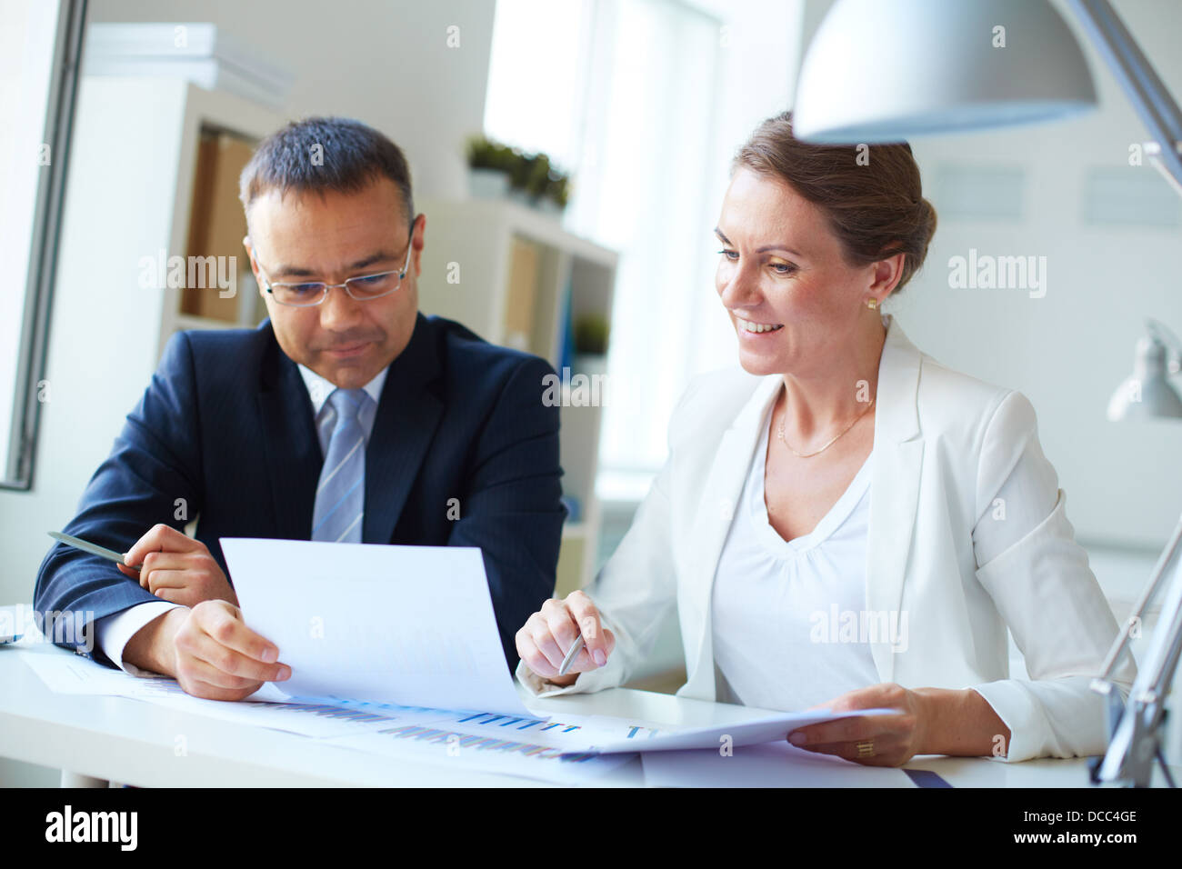 Joyful business partners in hi-res stock photography and images - Alamy