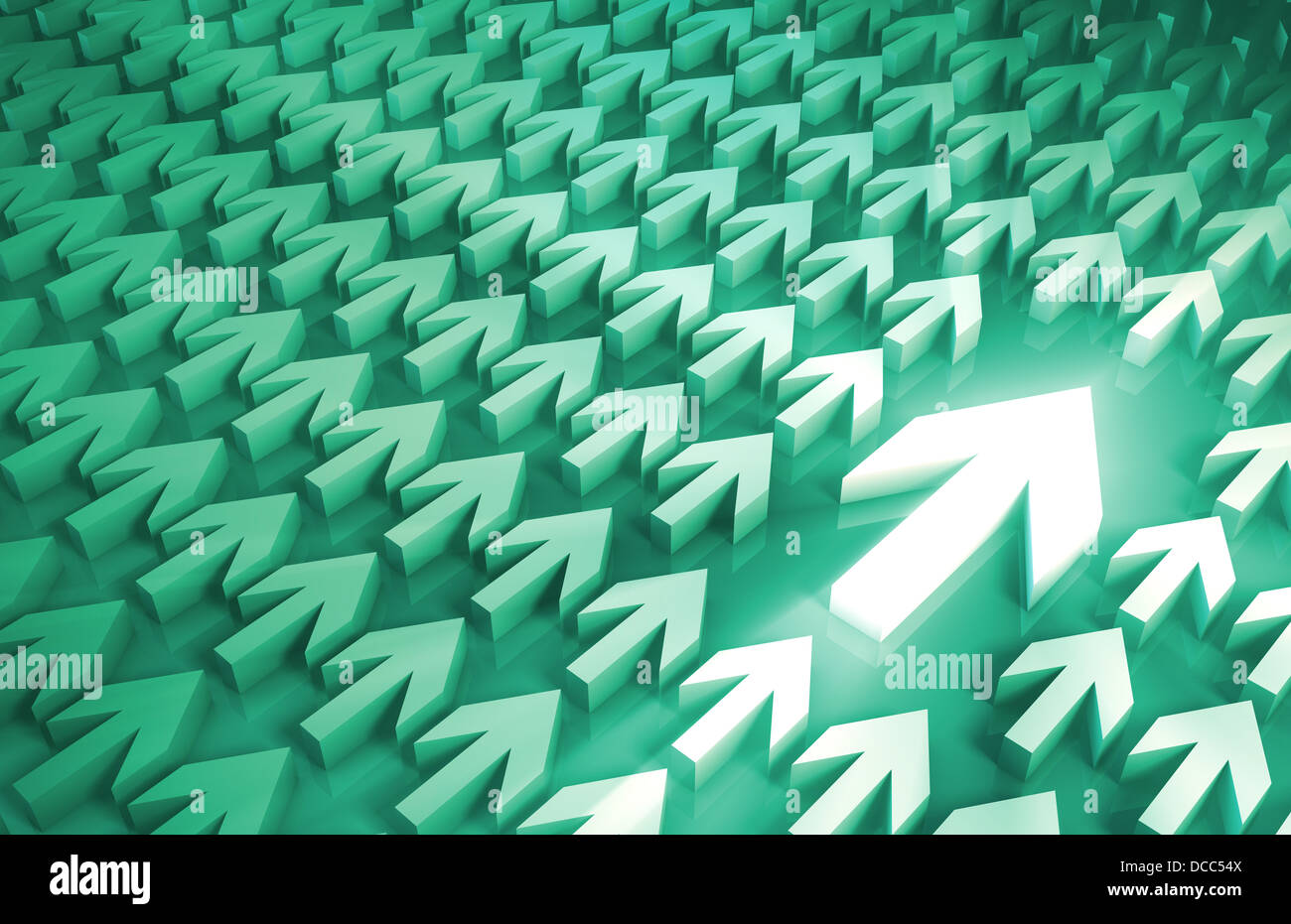 Leadership Concept With Arrows Leading the Way Stock Photo - Alamy