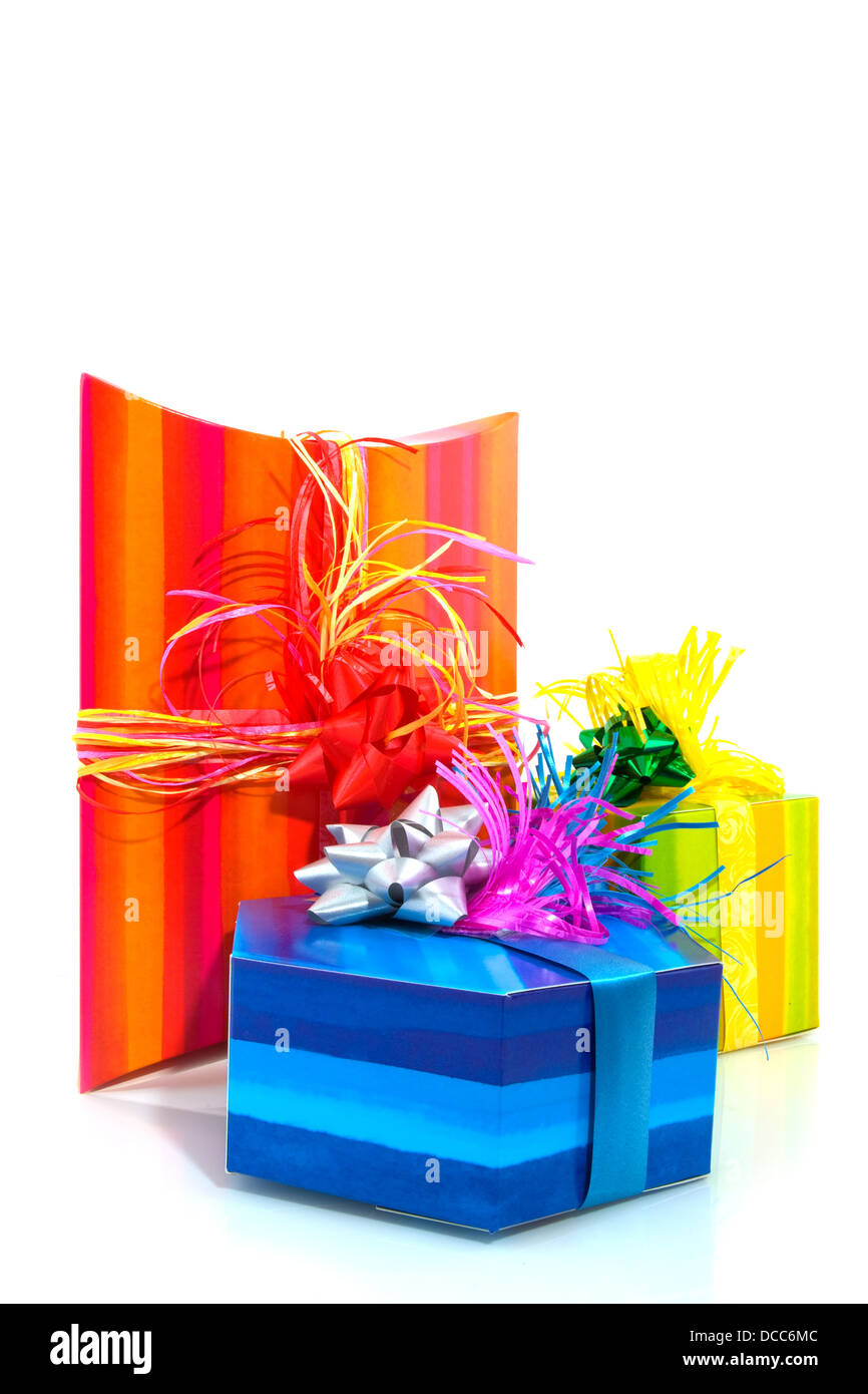 Birthday wrapped presents with bows hi-res stock photography and images ...
