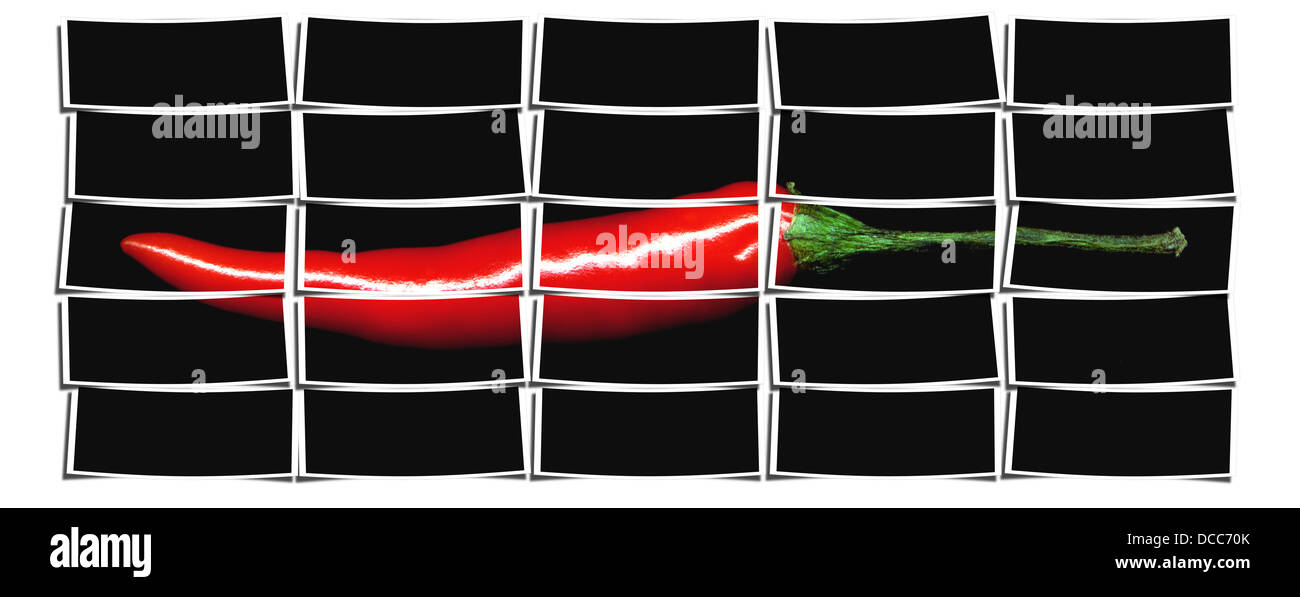 red chili pepper collage Stock Photo - Alamy
